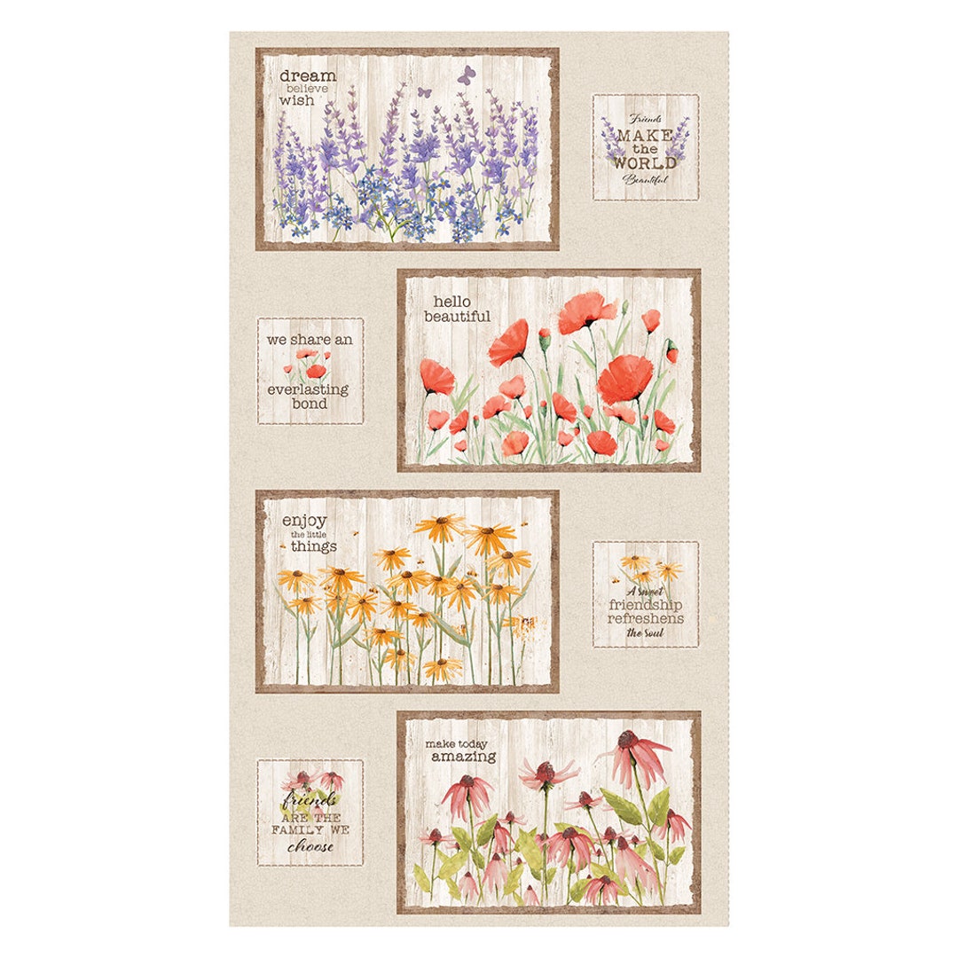 Enjoy the Little Things Fabric Collection 100% Cotton Fabric Panel ...
