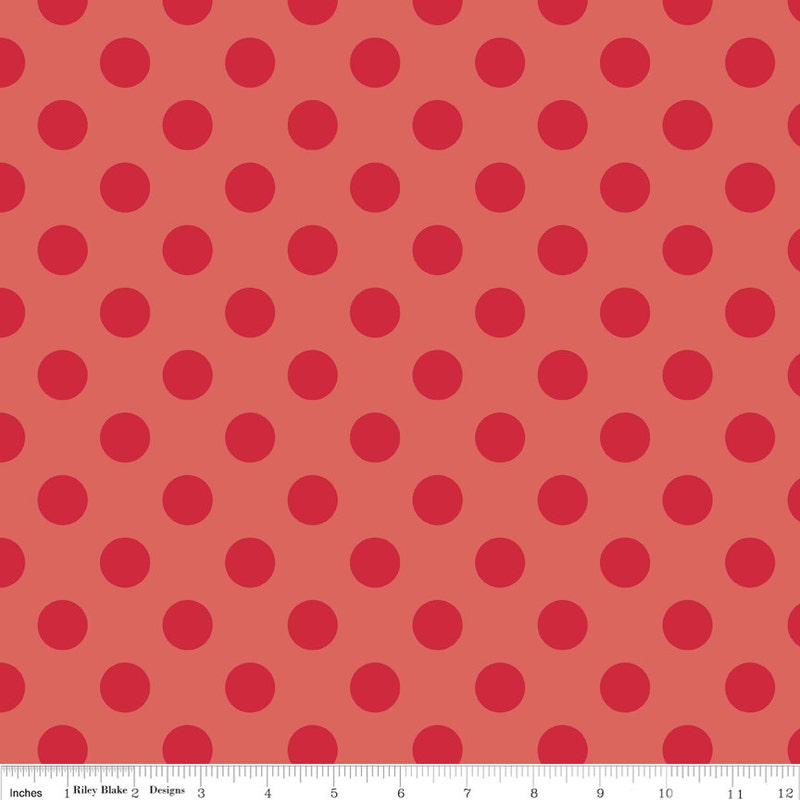 Red Dot Fabric - Etsy