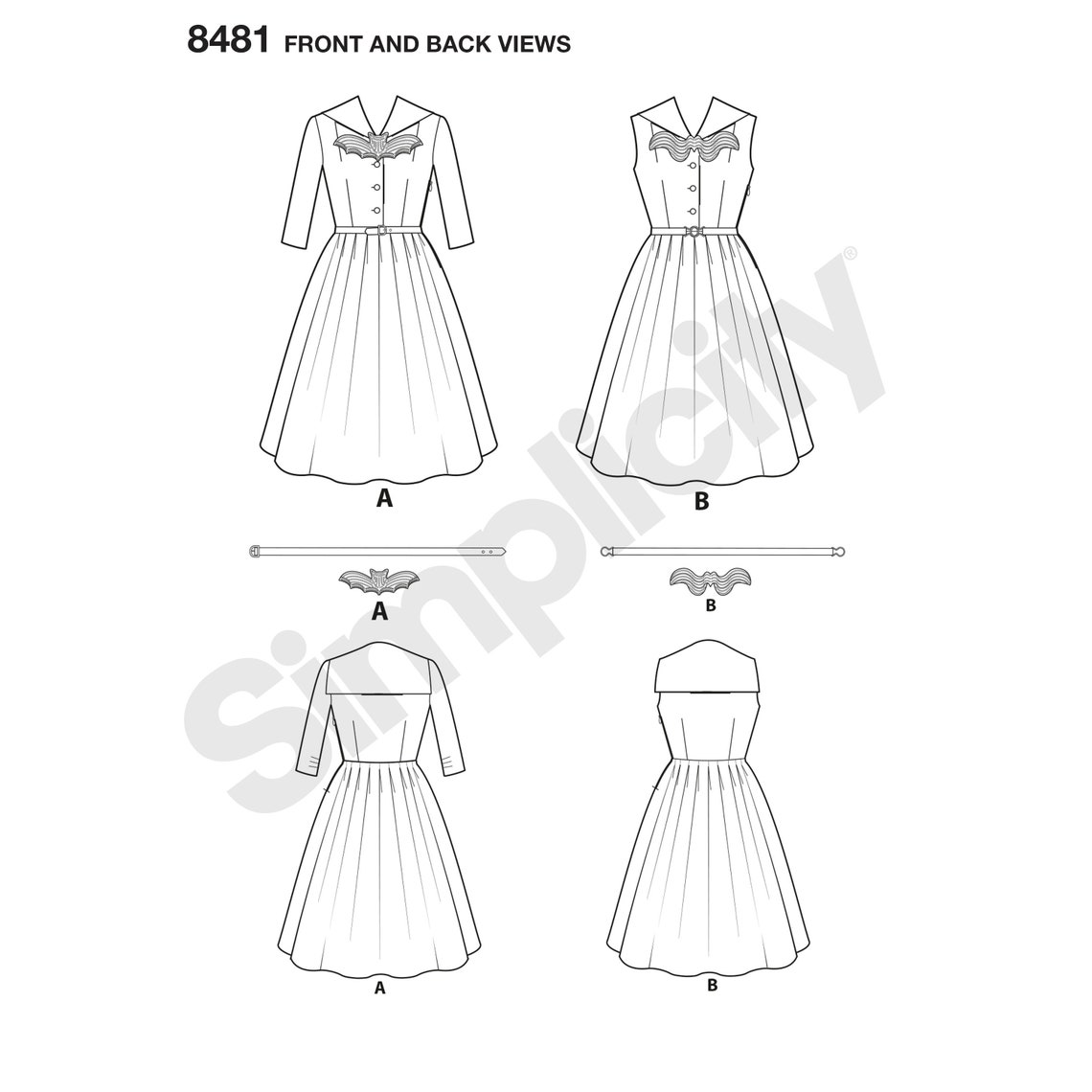 Simplicity Pattern 8481 Misses' and Women's Rockabilly | Etsy