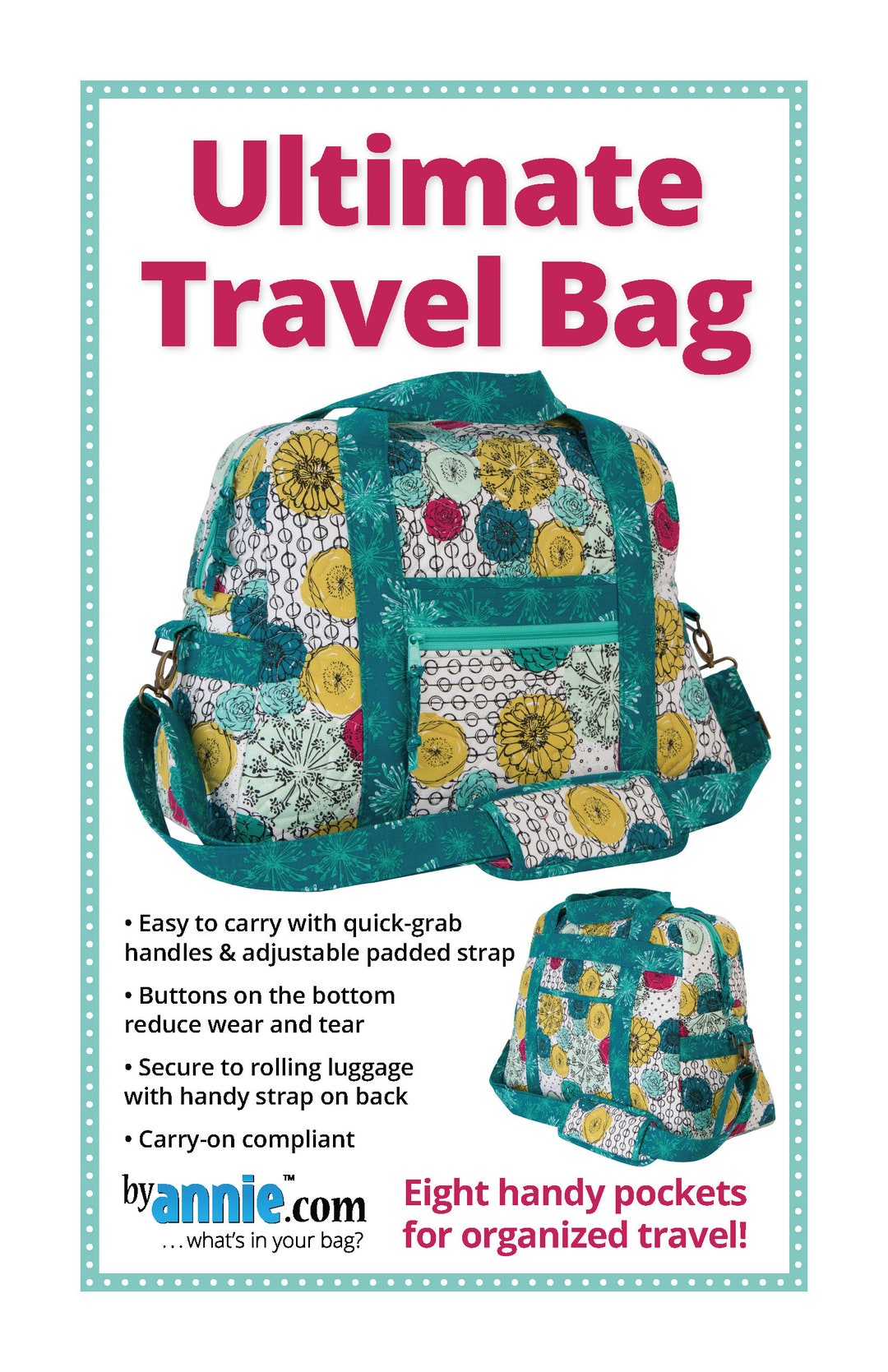 ULTIMATE TRAVEL BAG Sewing Pattern for an Organized Travel Bag From ...