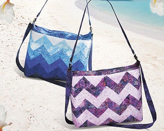 LONDON CITY Bag Pattern Fun to Sew Lots of Pockets Uses 2 1/2 Strips ...