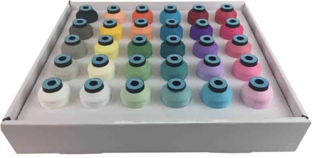 Matte Machine Embroidery Thread Set – 30 Spool Set With Sampler Design ...