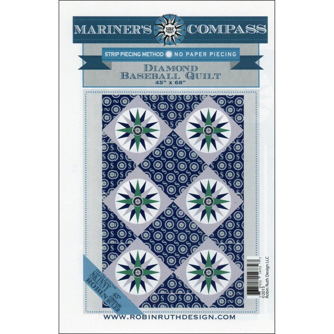 Mariner's Compass Baseball Quilt Patterns ~ 2 Patterns in 1 ~ Diamond ...