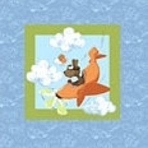 ZIG, the Flying Ace Dog 100% Cotton Fabric Pillow PANEL 15 X 44 by ...
