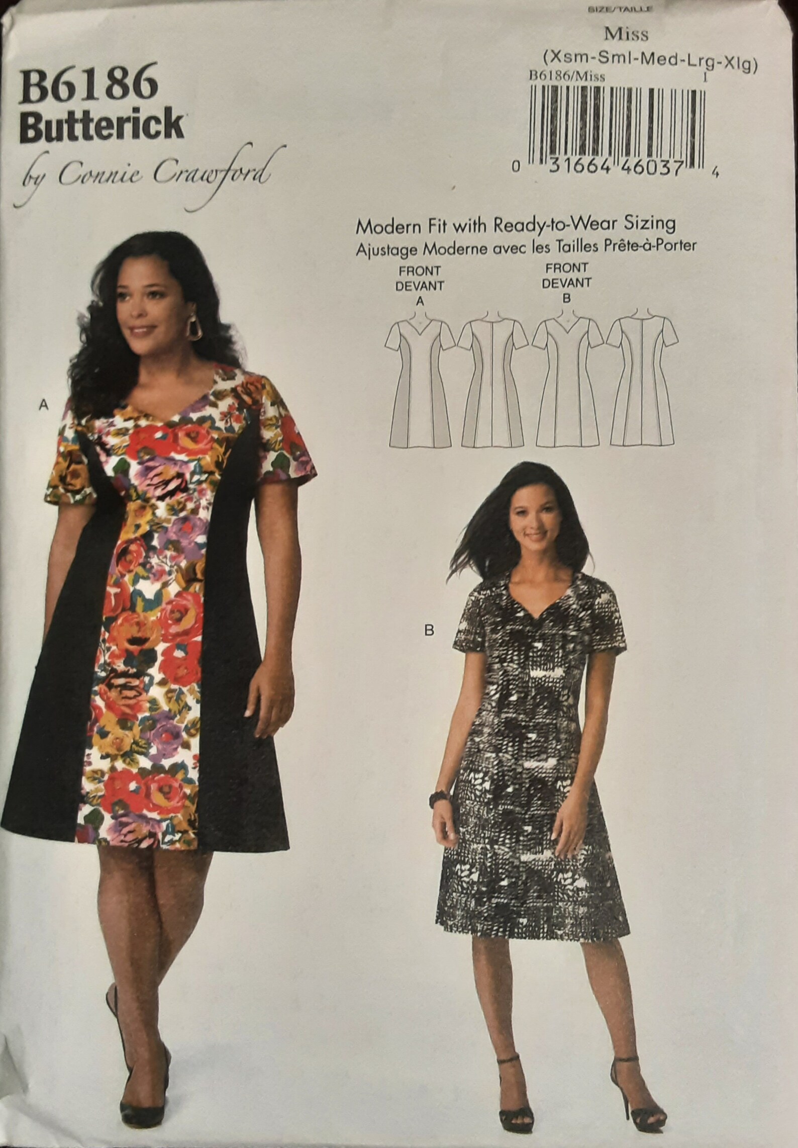 Misses'/women's Semi-fitted Dress Pattern B6186 - Etsy