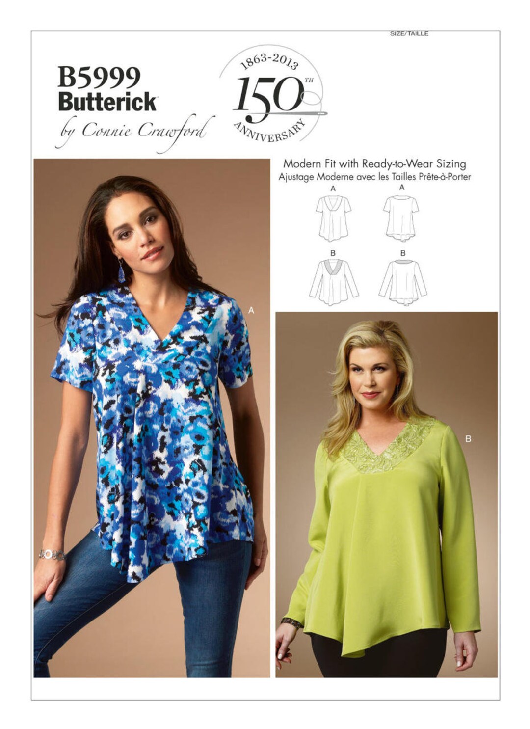 B5999 - Misses' / Women's Top Pattern ~ Connie Crawford Design for ...