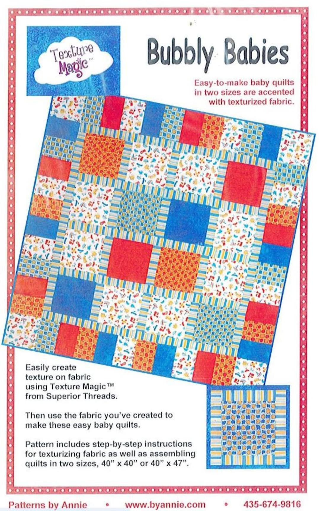 BUBBLY BABIES Quilt Pattern ~ Sewing Pattern ~ From Patterns Byannie ...