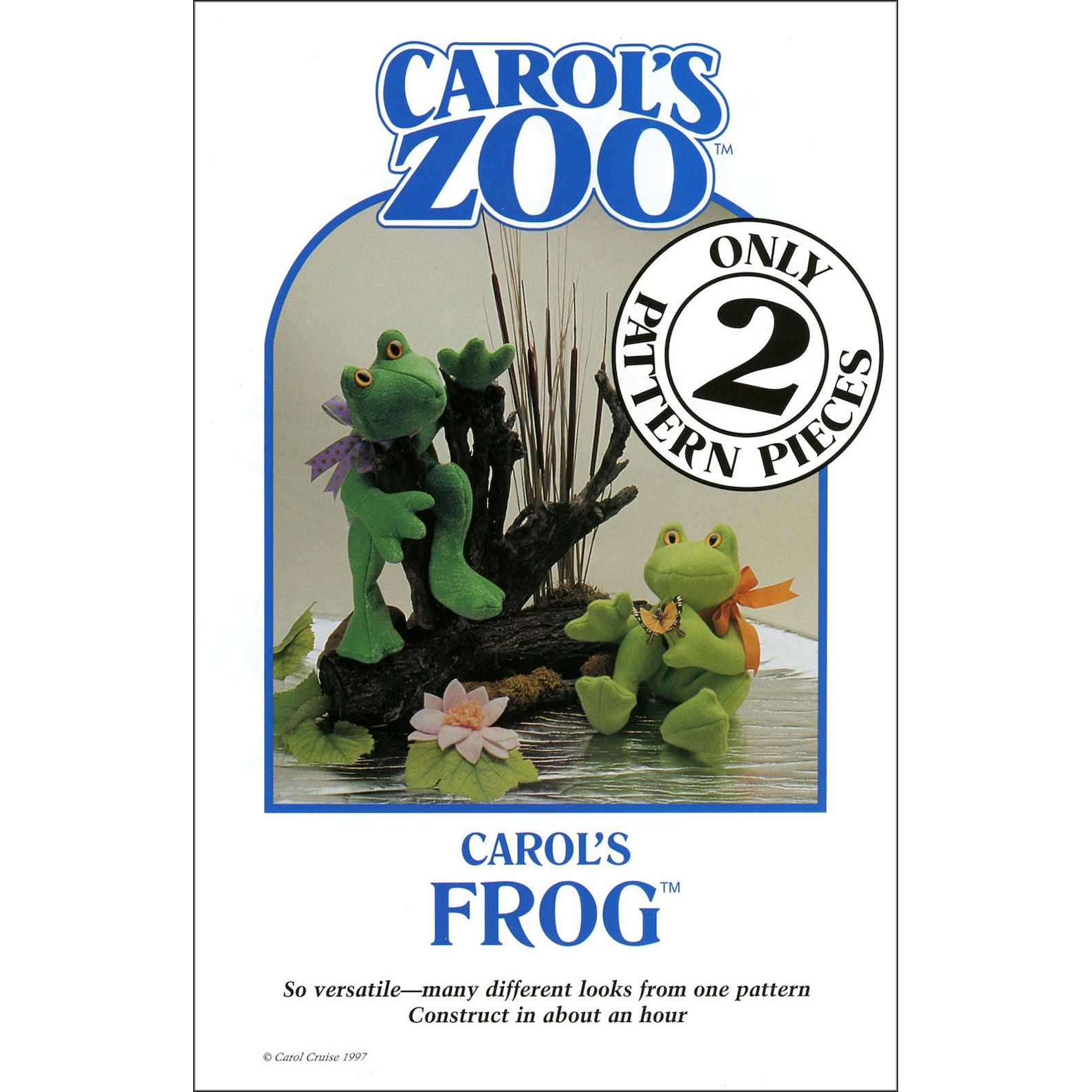 Carol's Zoo Animal Sewing Pattern With Eyes and Nose Pieces. Choose Cat ...