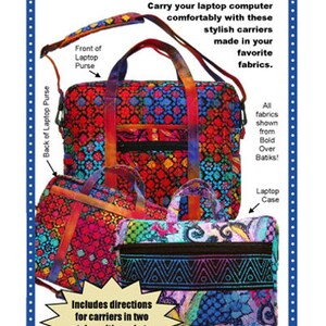 Laptop Computer Carriers Sewing Pattern for a Laptop Case or a Laptop ...