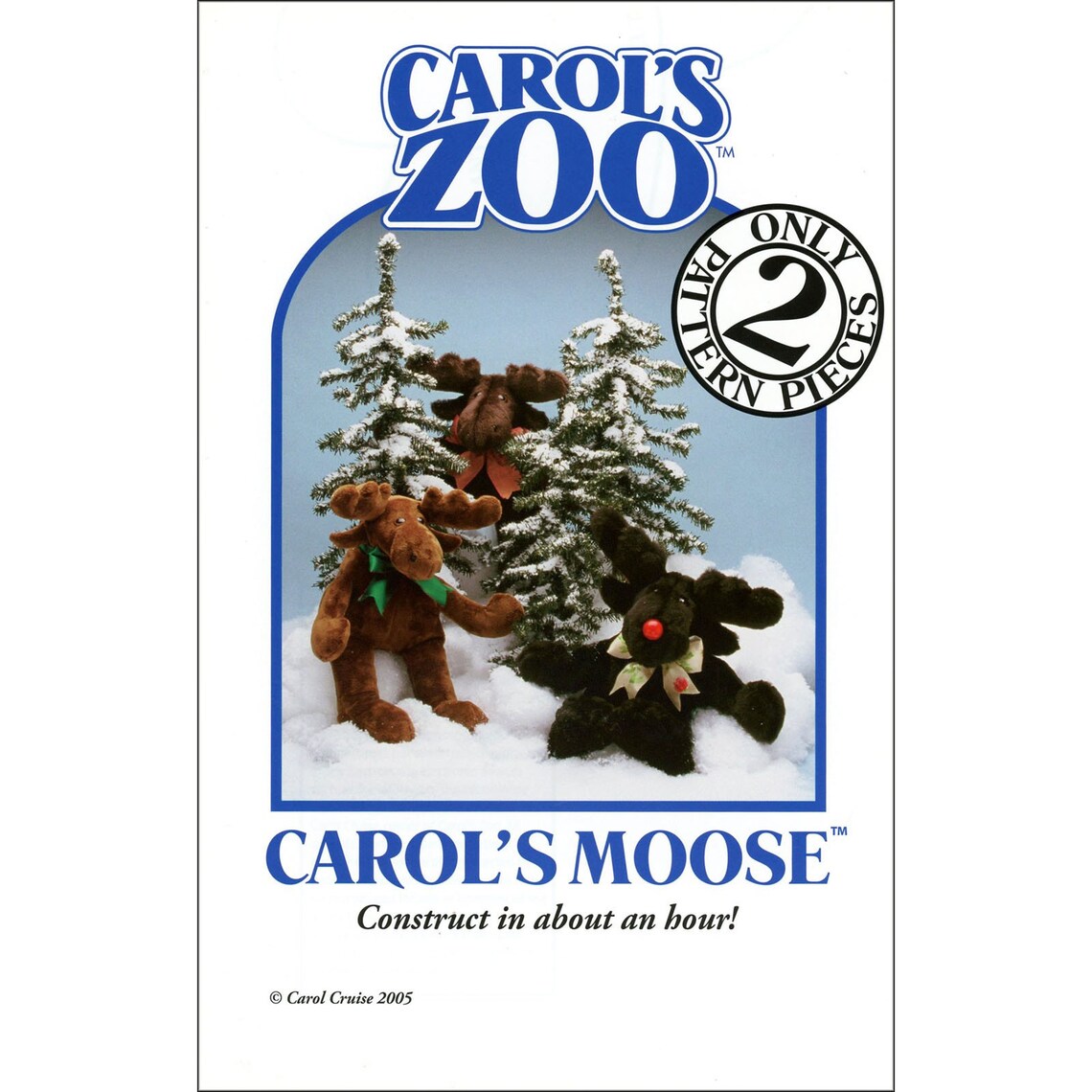 Carol's Zoo Animal Sewing Pattern With Eyes and Nose Pieces. Choose Cat ...