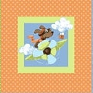 ZIG, the Flying Ace Dog 100% Cotton Fabric Pillow PANEL 15 X 44 by ...