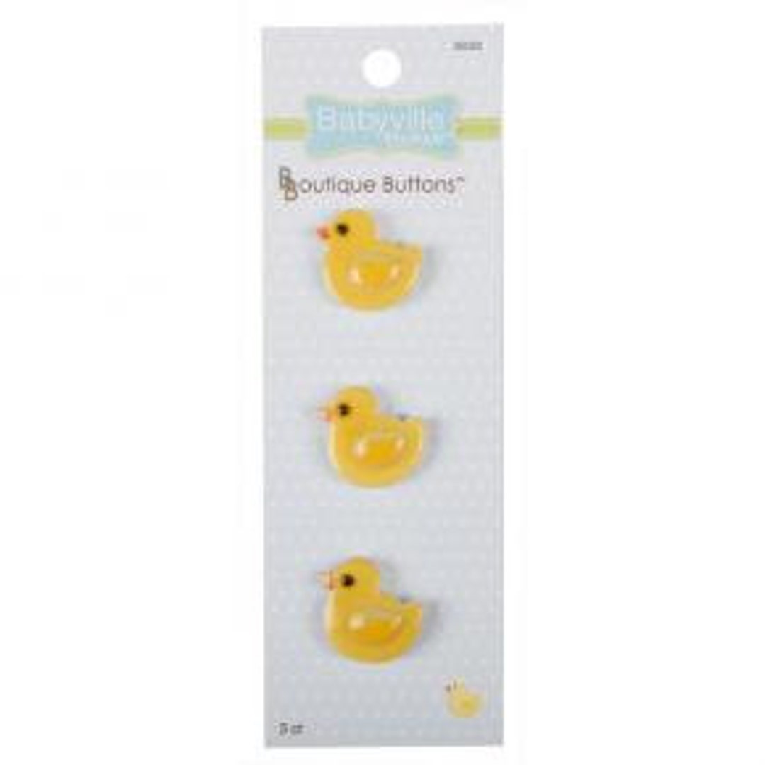 Duck Buttons - 3 Plastic Button Pieces per Card - Babyville Boutique ...