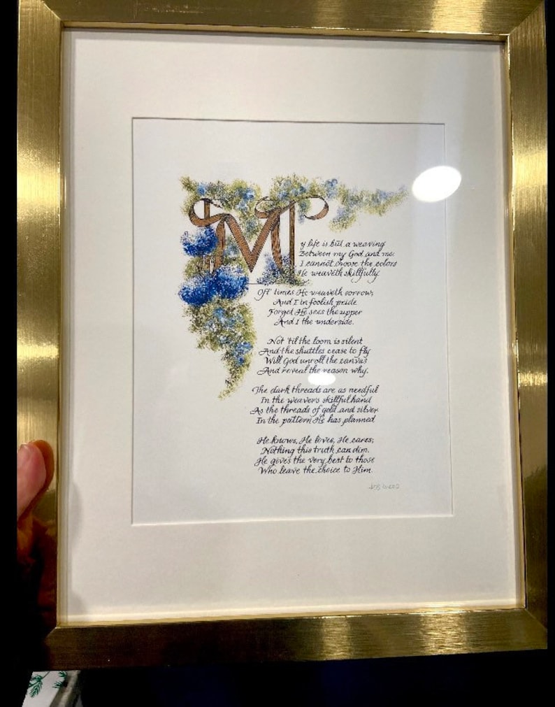 Corrie Ten Boom Poem Print: Blue Hydrangea Tapestry Art (8.5x11 Paper ...