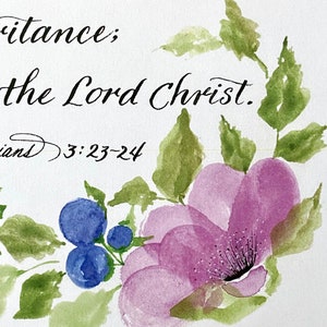 Bible Art/colossians 3:23-24/teen Gift/print of Original/calligraphy ...