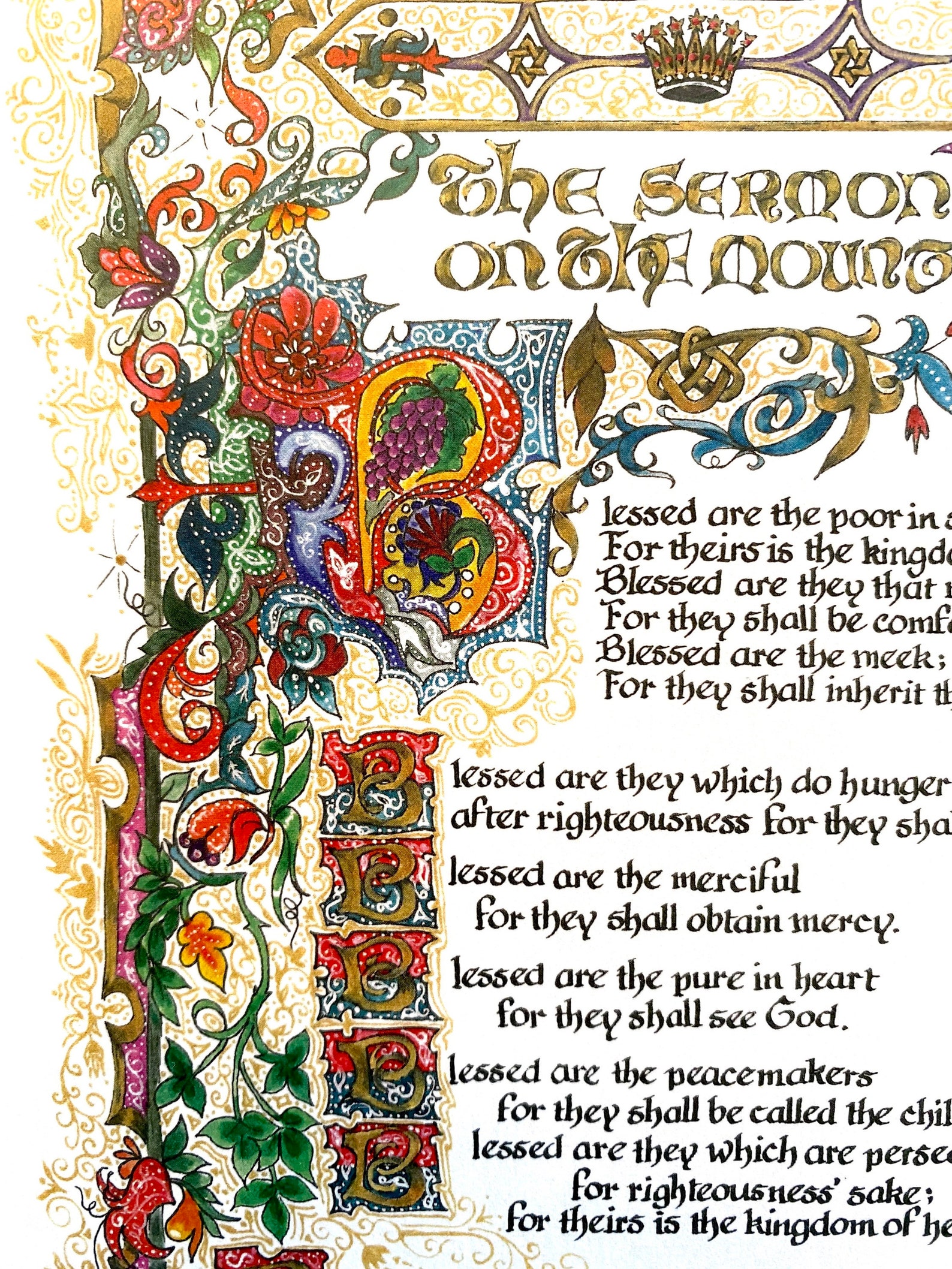 Sermon on the Mount/beatitudes/bible Art/print of - Etsy