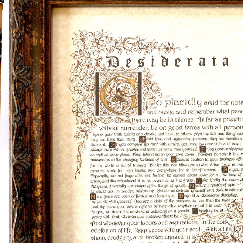 Desiderata - Etsy