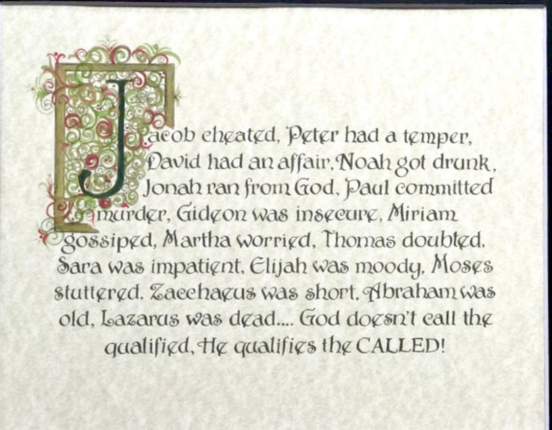 God Qualifies the Called Calligraphy Art Print - Etsy