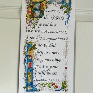 Great is Thy Faithfulness/lamintations 3:22-23/bible Art - Etsy