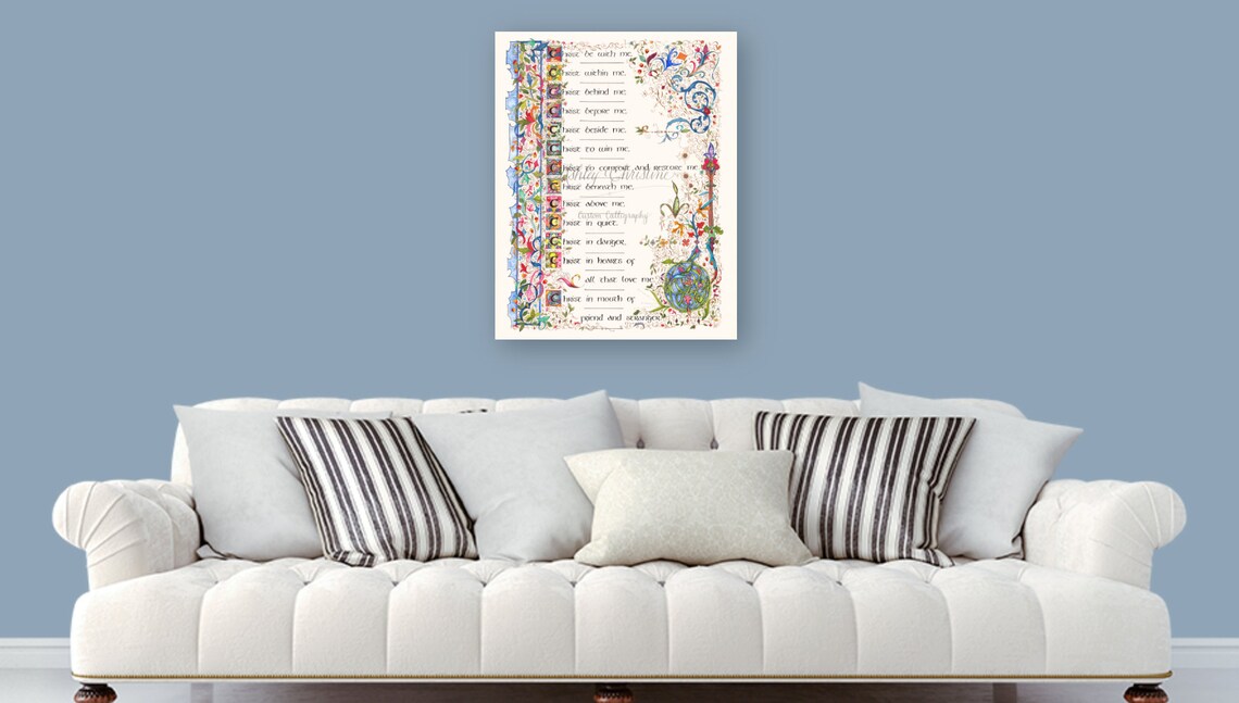 Christ Be With Me/ Prayer of St. Patrick/11x14/print of Original - Etsy