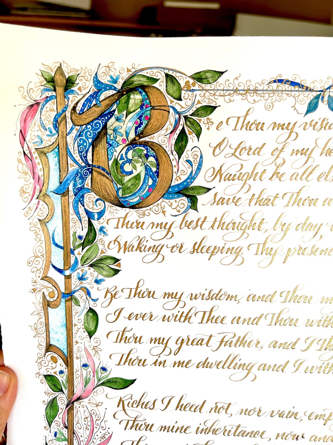 Be Thou My Vision Hymn Print: Gold Lettering, Wedding Gift (11x14) - Etsy