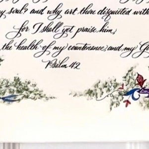 Psalm 42/bible Art/gift for Her/kjv/print of Original - Etsy