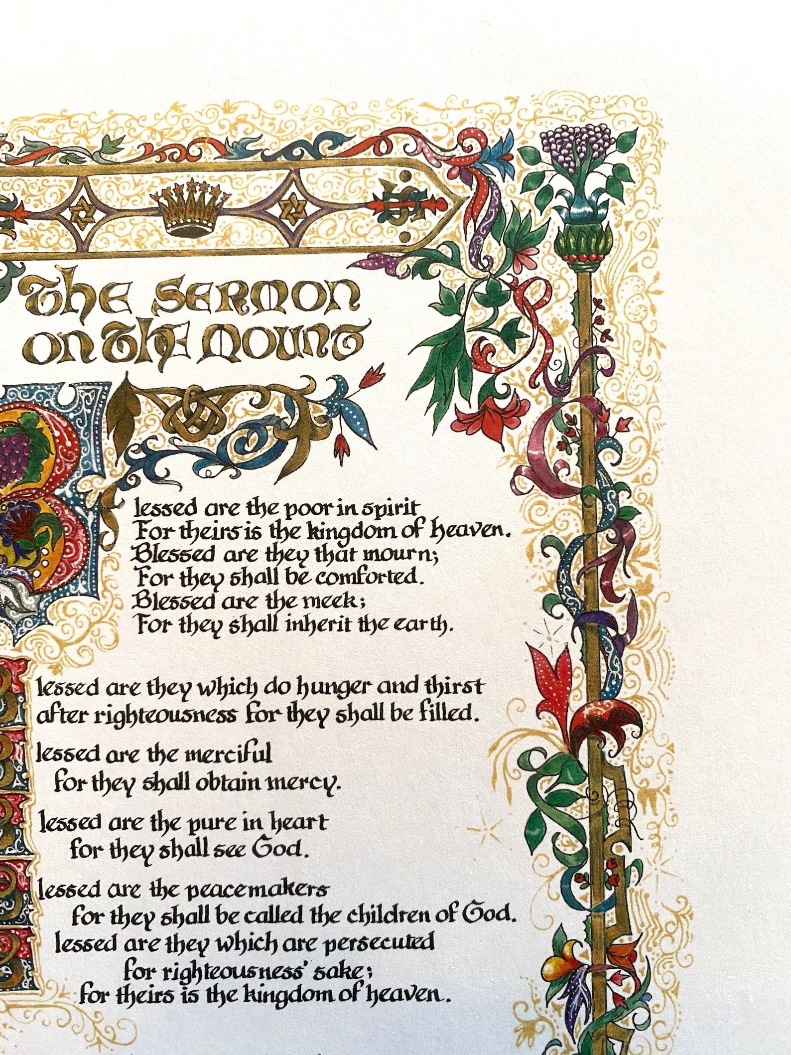 Sermon on the Mount/beatitudes/bible Art/print of - Etsy