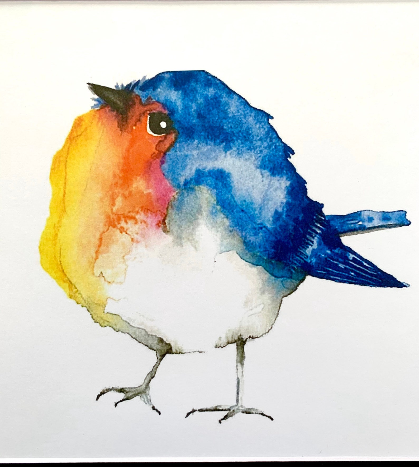 Bird/nursery/baby Bird/water Color/print of Original/colorful - Etsy