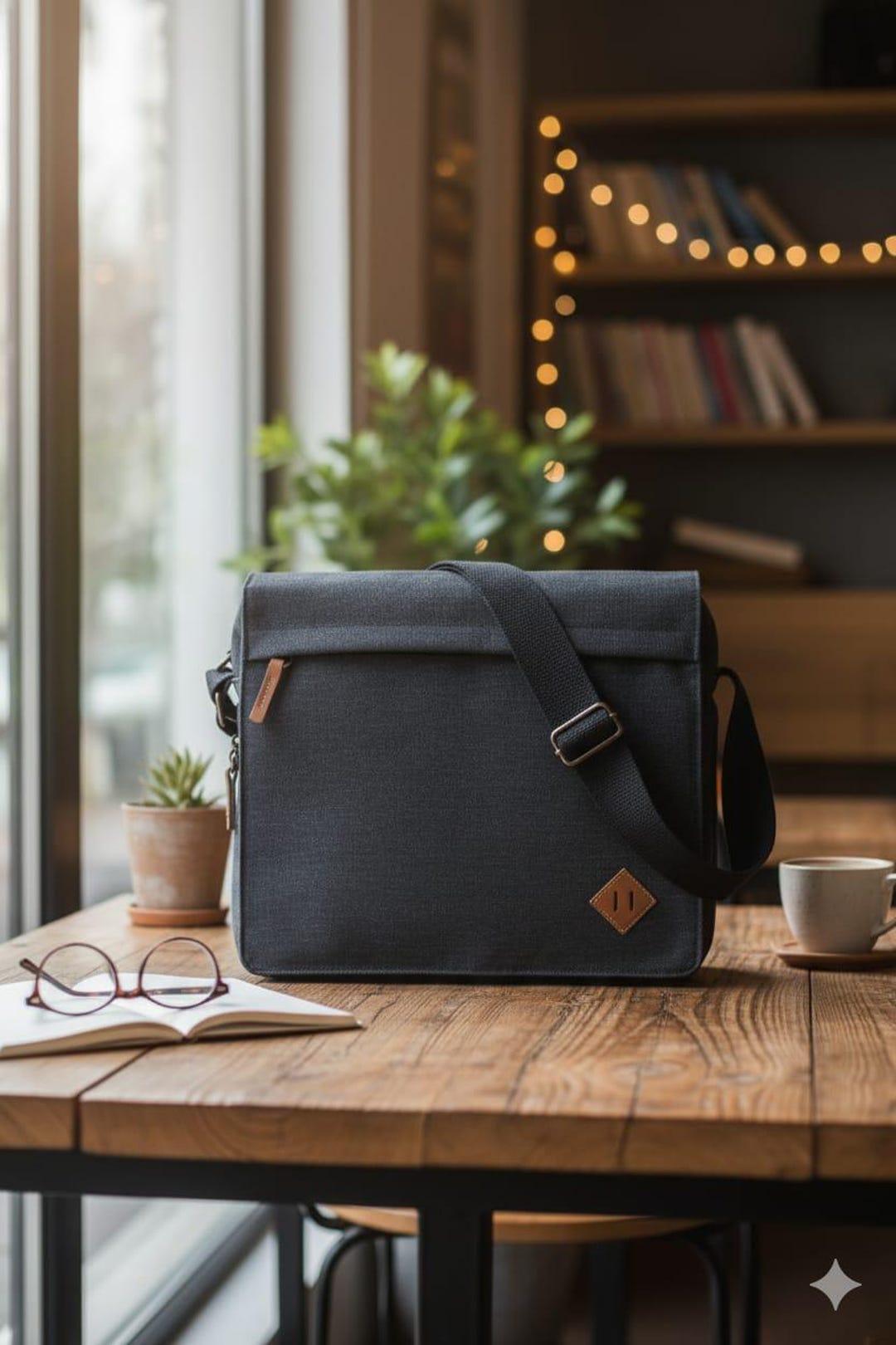 Canvas Laptop Messenger Bag, Unisex Tablet Satchel, School Bookbag - Etsy