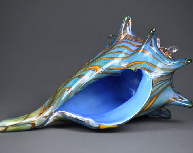 Blown Glass Conch Shell - Etsy