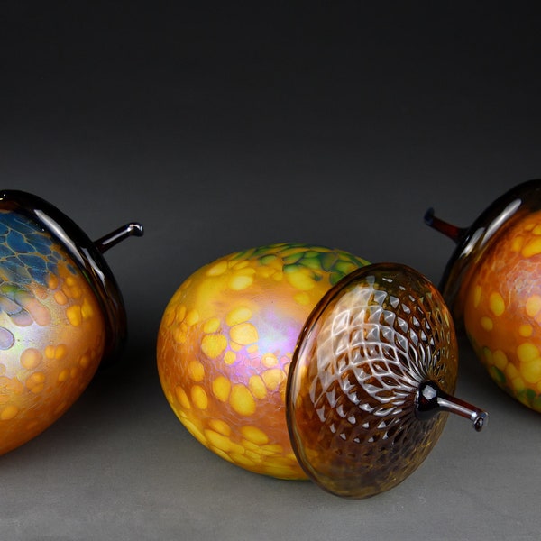 Glass Acorn - Etsy