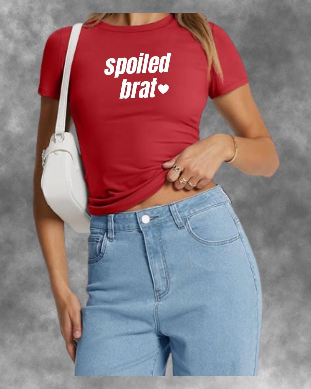 Spoiled Brat | Y2k Fitted Tee - Etsy
