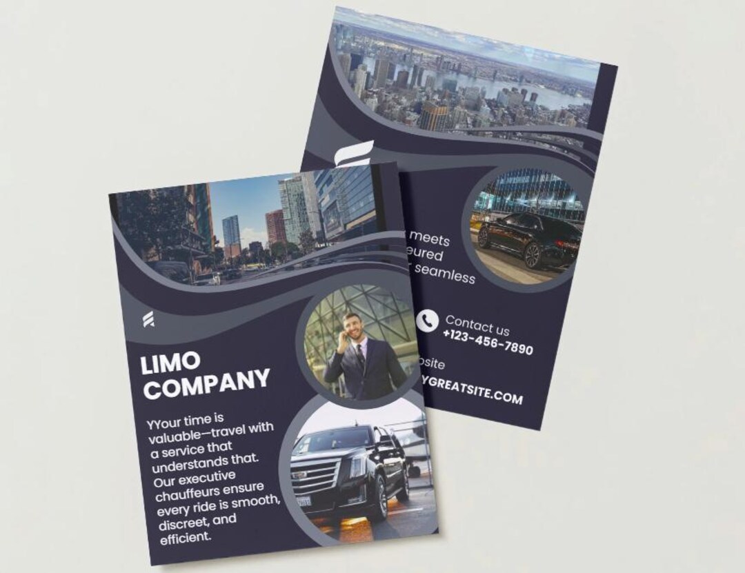 Chauffeured Service, City Business, Flyer 8.5 *11inch Portrait - Etsy