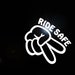 Ride Safe Motorcycle Hand Wave Decal, Biker 2 Fingers Signal Sticker ...