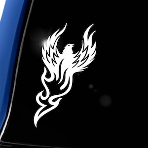 Phoenix Vinyl Decal Flaming Fire Bird Window Sticker - Etsy
