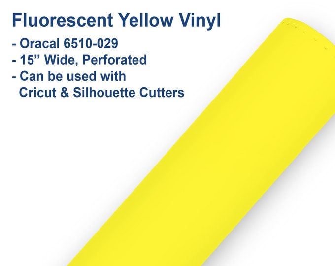 Fluorescent Yellow Vinyl, Sold by the Yard 36 Long, Oracal 6510-029, 15 ...