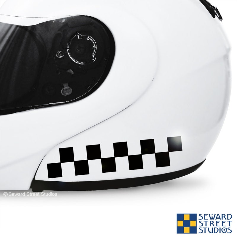 Checkered Helmet Decals - Etsy