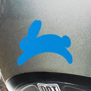 Bunny Reflective Decal, Leaping Rabbit Bike Helmet Sticker, Hare ...