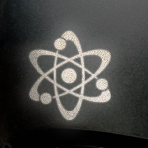 Atom Symbol Reflective Decal, Atomic Helmet Reflector Sticker, Nucleus ...