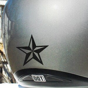 Texas Star Reflective Decal, Nautical Star Helmet Sticker, Tattoo Star ...