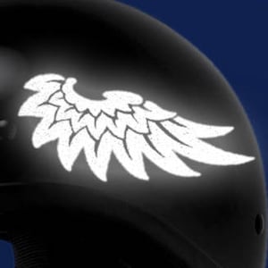Wings Reflective Decal Set, Tribal Angel Wings Bike Helmet Reflector ...