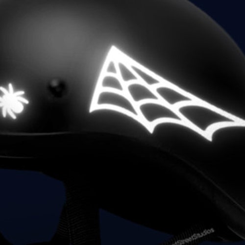 Spiderweb Reflective Decal Set Spider Web Helmet Stickers | Etsy