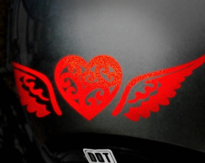 Tribal Heart With Wings Reflective Decal Set Winged Heart - Etsy