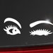 Winking Eyes Decal, Eye Lashes Wink Car Window Sticker, Woman Eyelashes ...