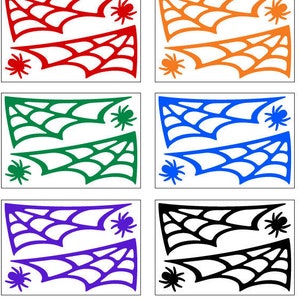 Spiderweb Reflective Decal Set, Spider Web Helmet Stickers, Spiderweb ...