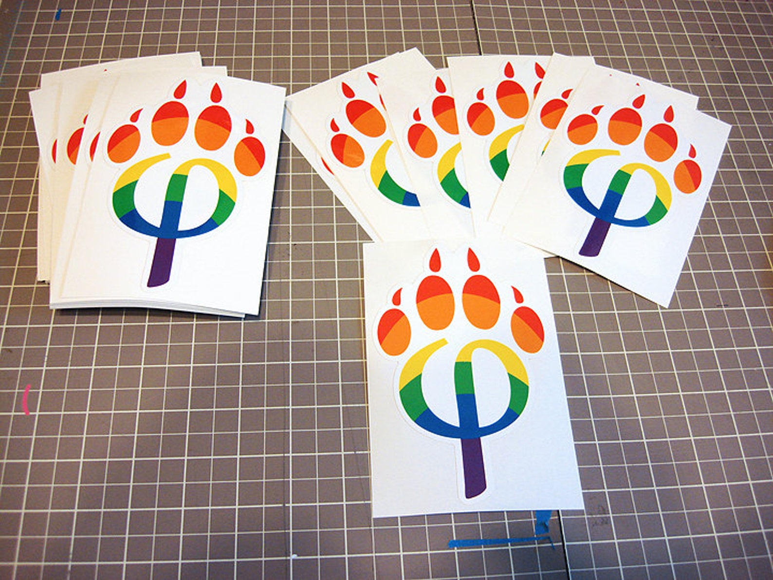 Rainbow Phipaw Sticker Rainbow Furry Pride Sticker Furry - Etsy Singapore