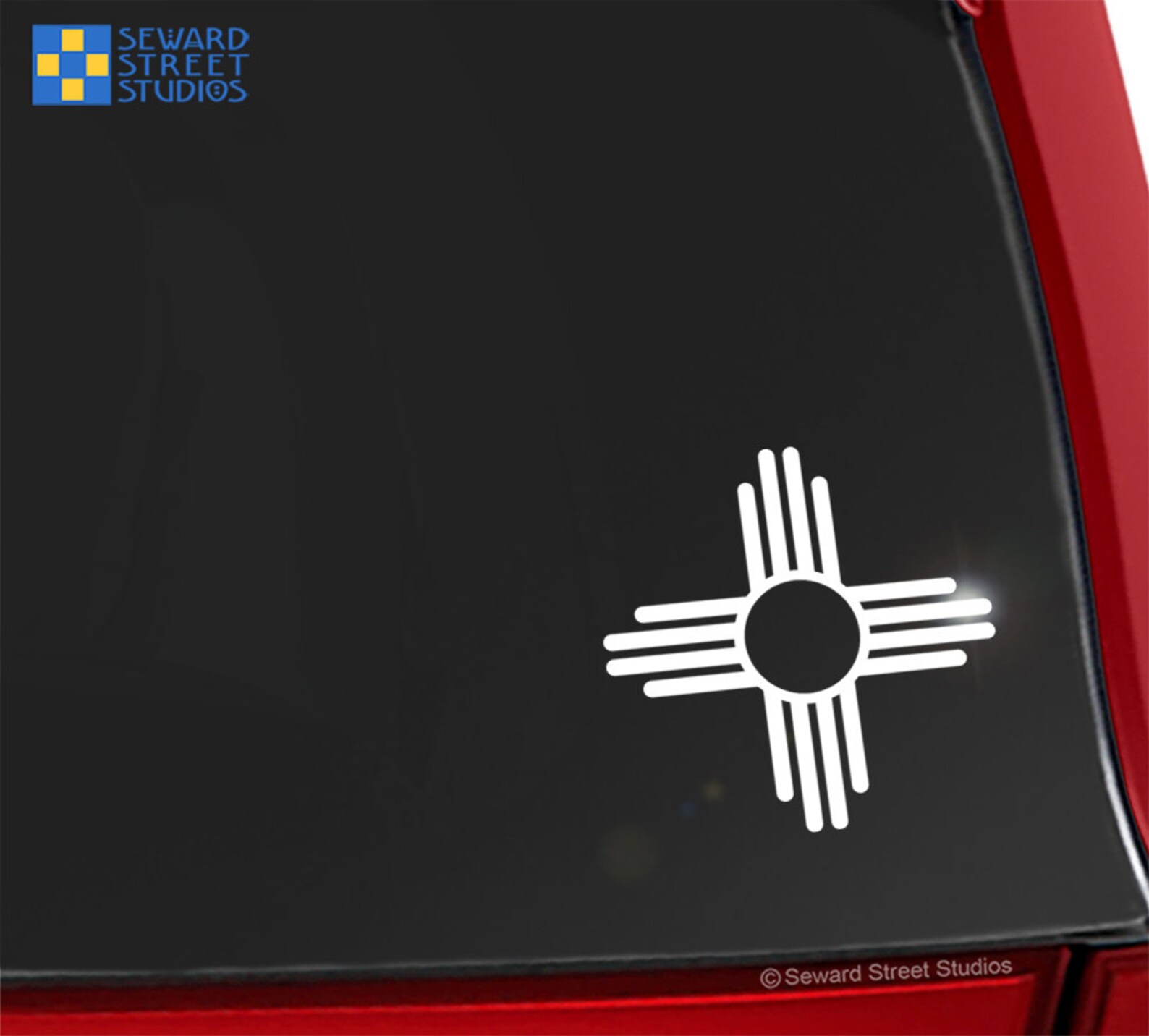 Zia Sun Symbol Vinyl Decal New Mexico Symbol Car Window | Etsy