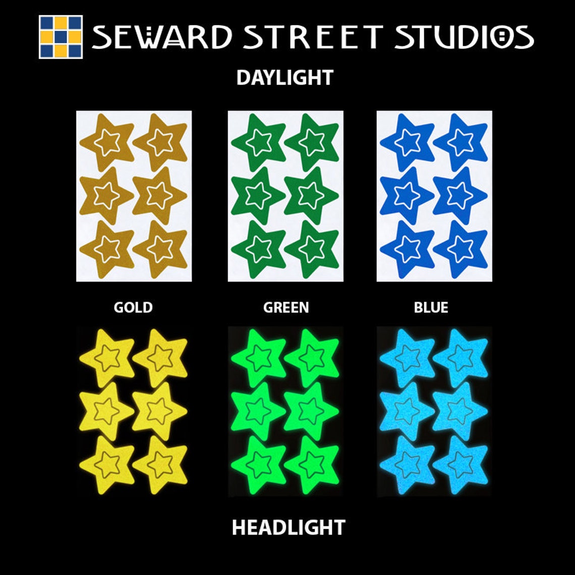 Stars Reflective Decals Set Stars Motorcycle Helmet Stickers | Etsy