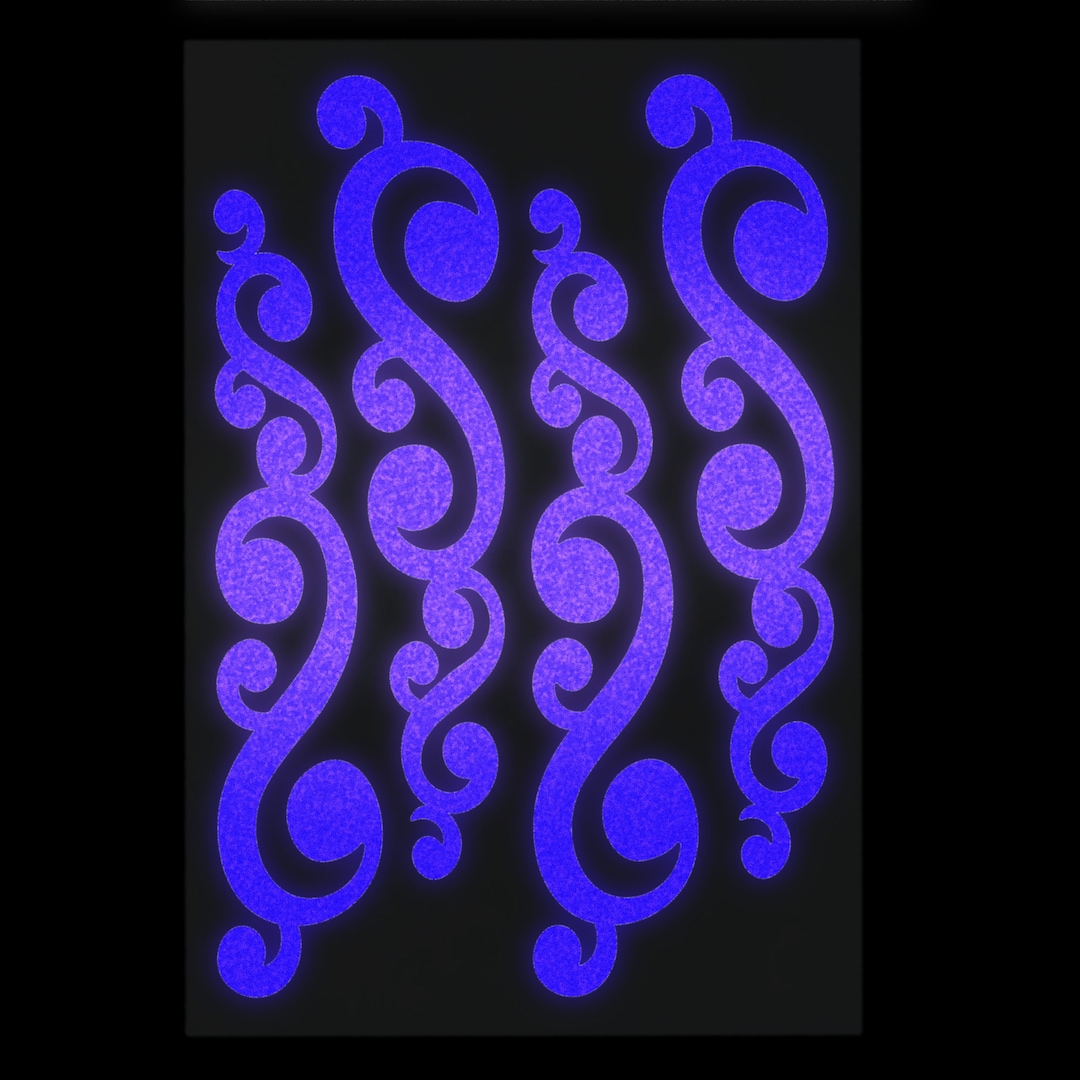 Reflective Purple Vintage Swirls Decal Set Retro Vine - Etsy