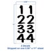Vertical 10.50" High, 2pc. Reflective Mailbox Numbers Decals, Custom ...