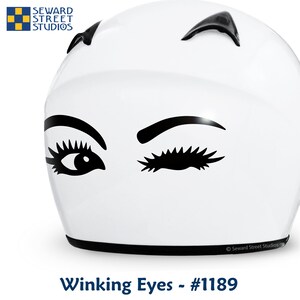 Winking Eyes Reflective Decal, Eye Lashes Wink Car Window Sticker ...